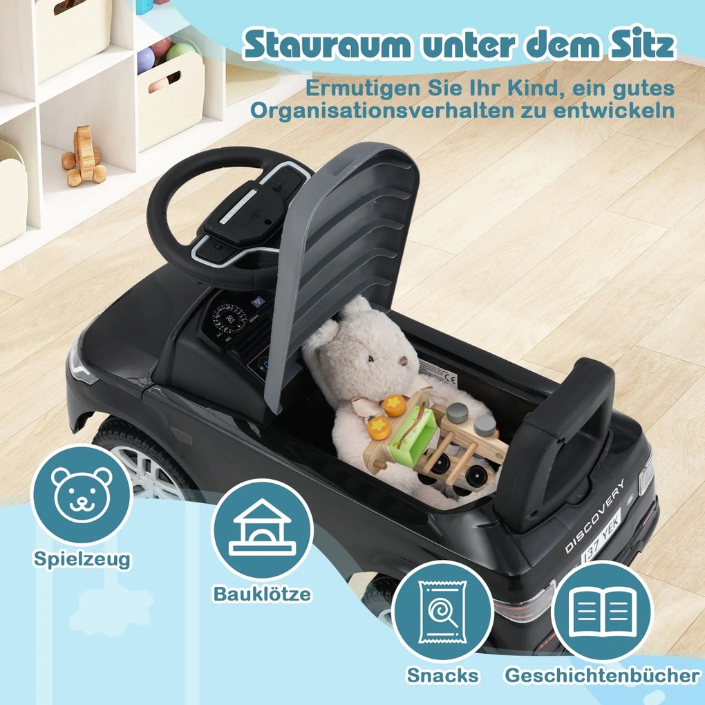 Costway Pojízdné auto s úložným prostorem, pojízdné auto, dětské