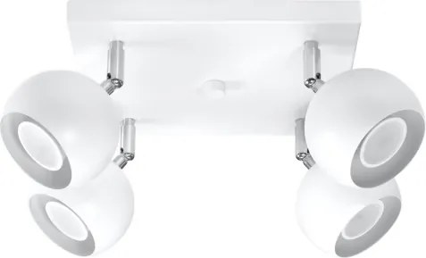 Stropní bodové svítidlo SOLLUX Oculare 4 GU10 4x40W bez zdroje SL.0440 bílá