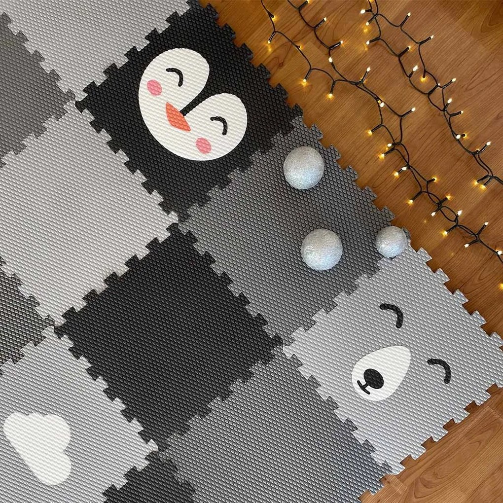 Vylen Minideckflor podlaha 16 dílů - tučňáci, liška, tuleň, duha, mráček 230182