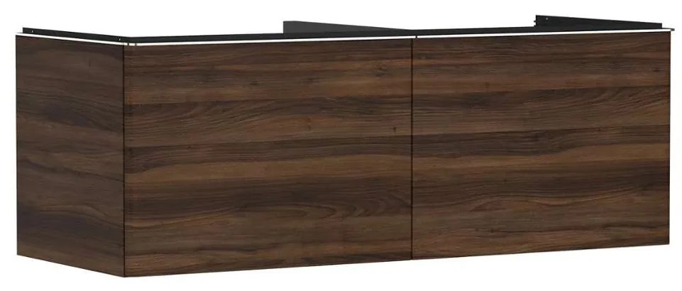 Hansgrohe Xelu Q - Umyvadlová skříňka, 50x136x55 cm, 2 zásuvky, tmavý ořech/chrom 54069000