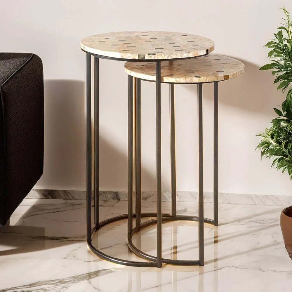 Kulaté odkládací stolky v sadě 2 ks ø 38 cm Halle – Premier Housewares