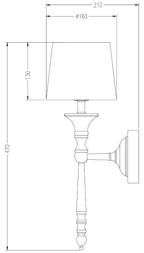 Zuma Line RLB94875-1 - Nástěnná lampa CLOE 1xE27/60W/230V černá/lesklý chrom