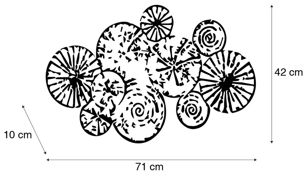 Nástěnná lampa v art deco stylu starožitné zlato 71 cm - Kelly