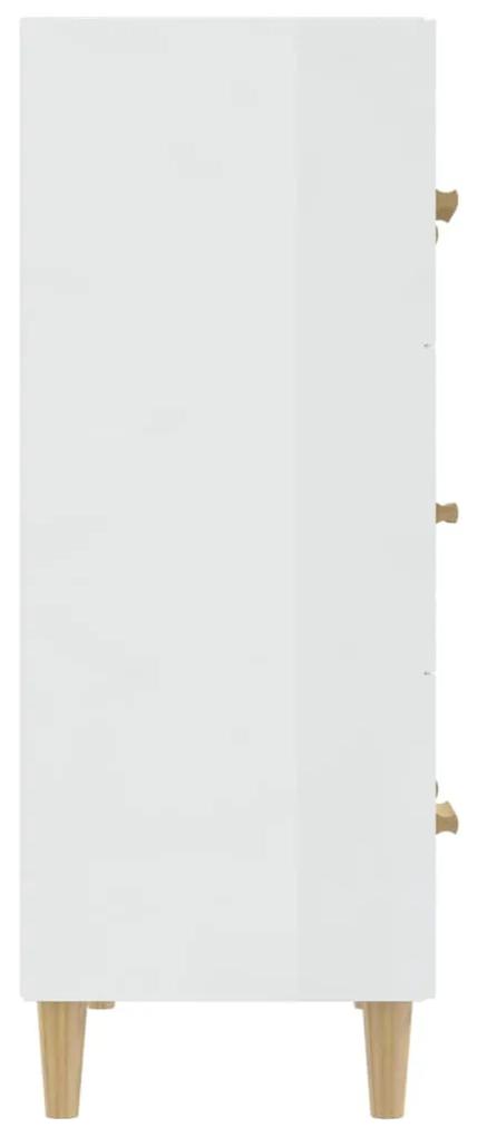 Příborník bílý s vysokým leskem 70x34x90 cm kompozitní dřevo - Default Title