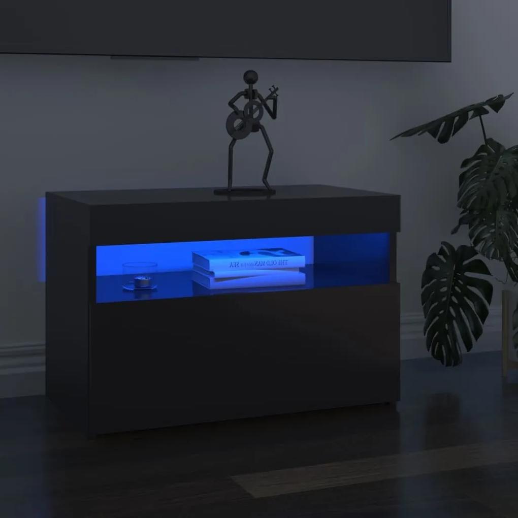 vidaXL TV skříňky s LED osvětlením 2 ks 60 x 35 x 40 cm [804418] Barva: kouřový dub
