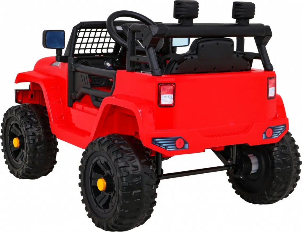 Ramiz Autíčko Jeep Dark Night na baterie pro děti červené + pomalý start + EVA kola + LED audio