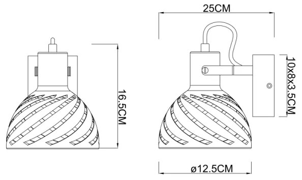 Globo 54661-1 - Nástěnné bodové svítidlo MORI 1xE27/40W/230V
