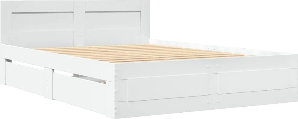 Rám postele s čelem bílý 120 x 190 cm kompozitní dřevo 3295604