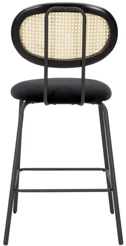 Barová židle Mauro Ferretti Oster, 47x57x98 cm, černá/béžová