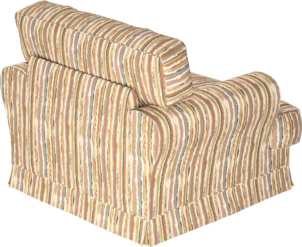 Potah na křeslo IKEA Ekeskog barva béžová látka pletený vzor, vzorované