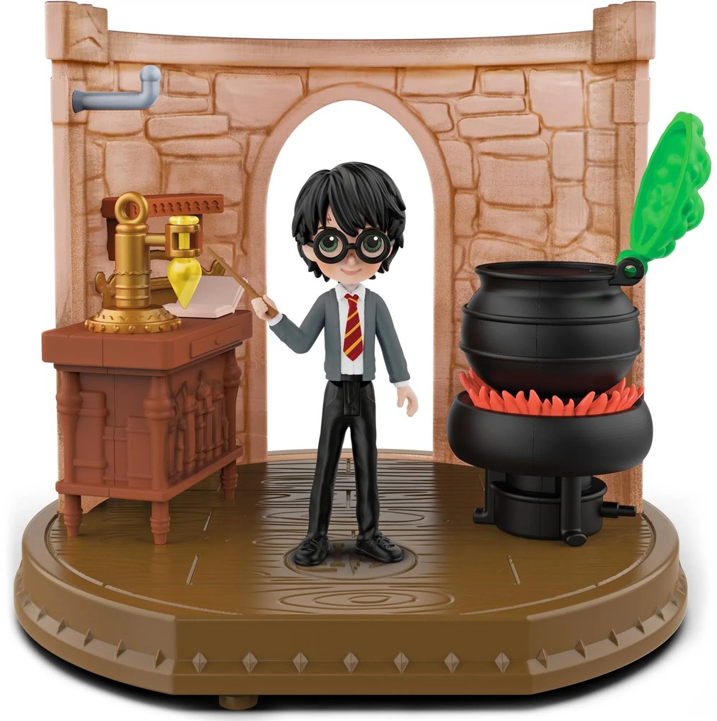 Set figurek a příslušenství harry potter učebna míchání lektvarů s figurkou harryho