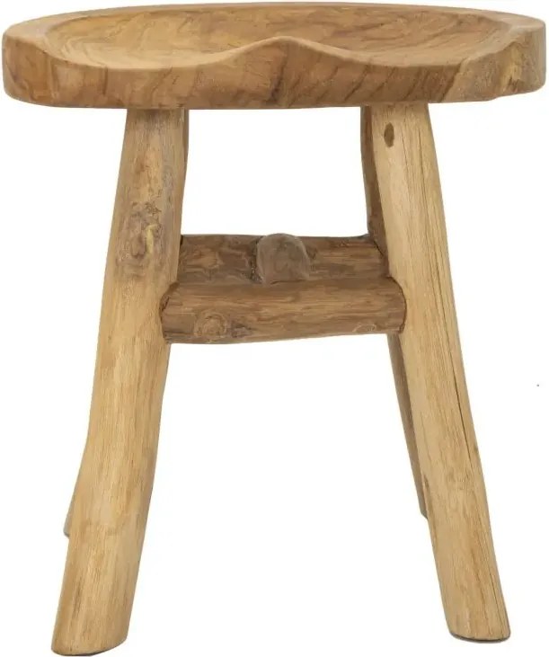 Stolička Teak 42 cm z masivu hnědá