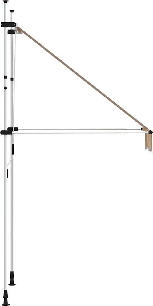 Ručně zatahovací markýza 100 cm oranžovo-bílé pruhy 145831