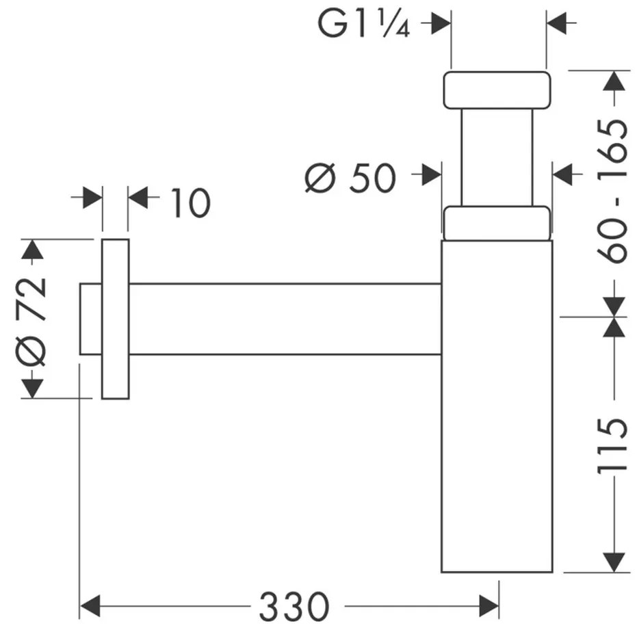 Hansgrohe Flowstar S, designový sifon, kartáčovaný bronz, HAN-52105140