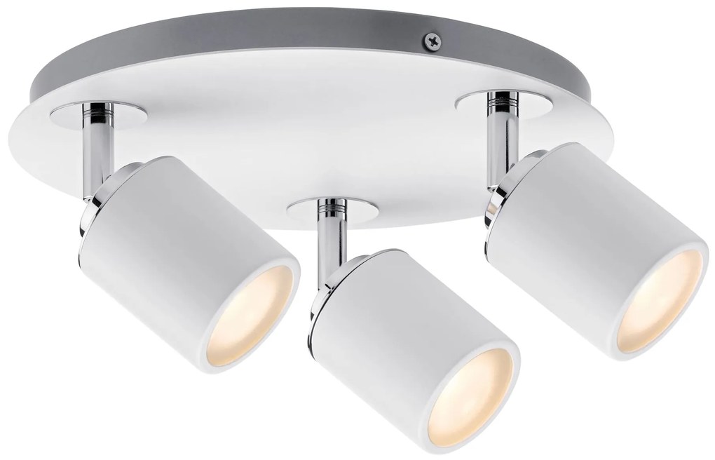 Paulmann 66719 Tube IP44, bílé svítidlo, 3x10W LED GU10, průměr 25cm