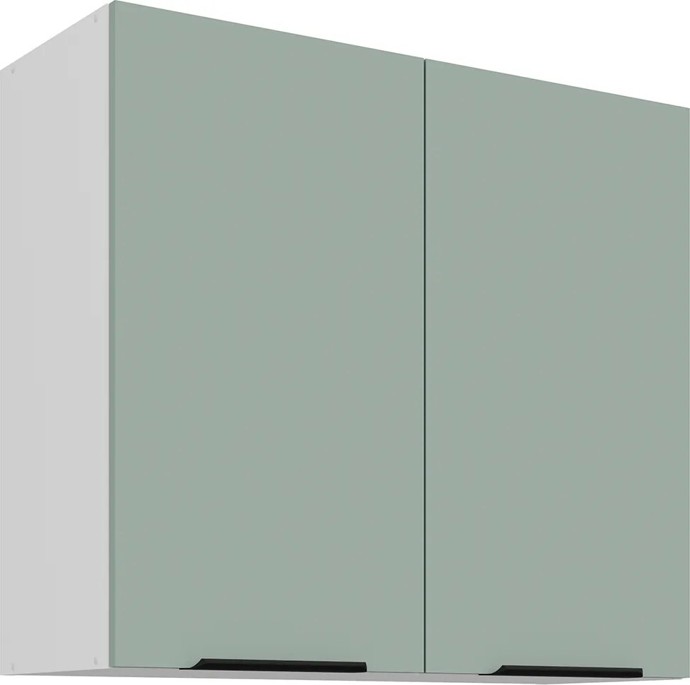 ARIA sb | horní skříňka 80 G-72 2F policová | 80 cm | ANTI FINGERPRINT povrch | bílá/aquamarine