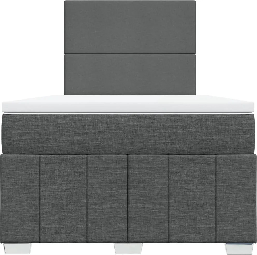 Box spring postel s matrací tmavě šedá 120x200 cm textil 3293929