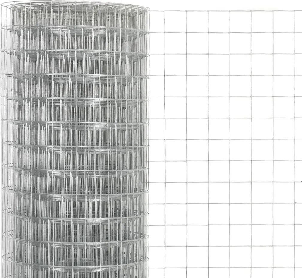 Pletivo ke kurníku pozinkovaná ocel 25 x 0,5 m stříbrné 143618