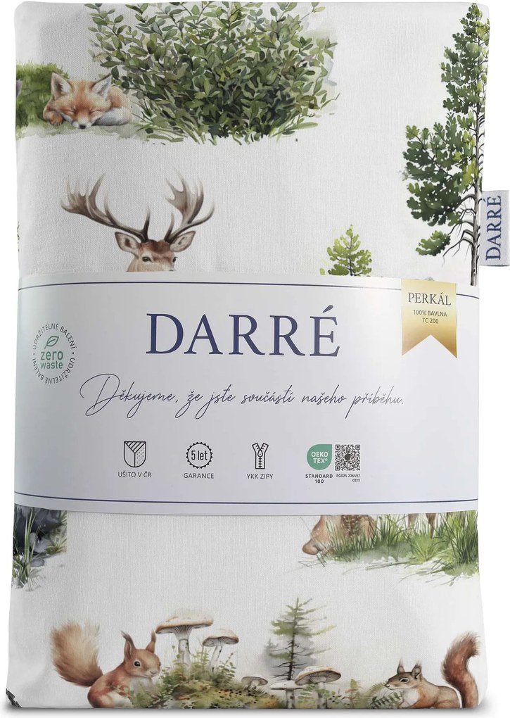 Bavlněné prodloužené povlečení Zvířátka v divočině Velikost: 140 x 220 + 70 x 90