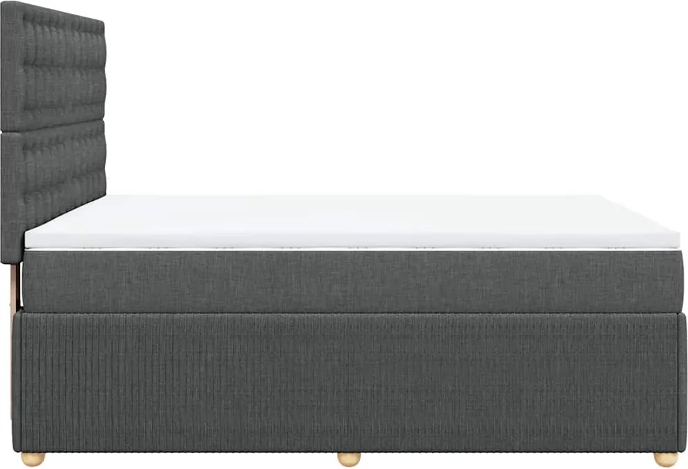 Box spring postel s matrací tmavě šedá 140x200 cm textil 3294394