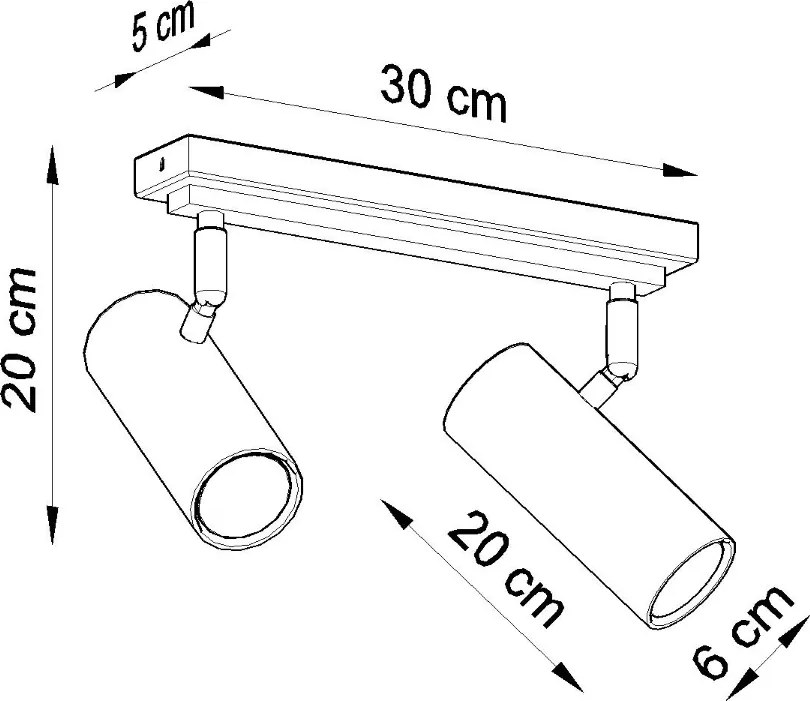 Sollux Lighting Stropní svítidlo DIREZIONE 2 bílé