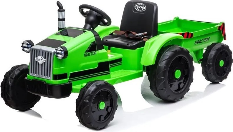 LEAN CARS Bateriový traktor s přívěsem CH9959 zelený