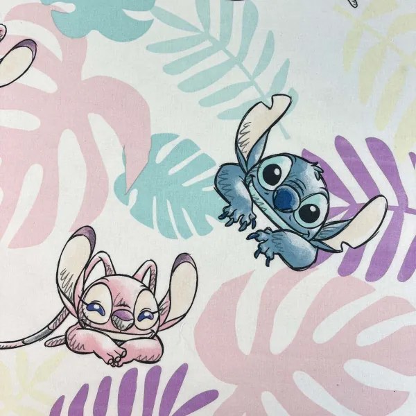 Jerry Fabrics Prostěradlo Lilo and Stitch Leaves 90x200x25 cm