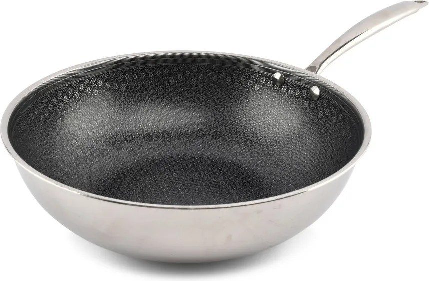 Wok nerezová pánev s nepřilnavým povrchem ø 31,5 cm Fusion – BonBistro