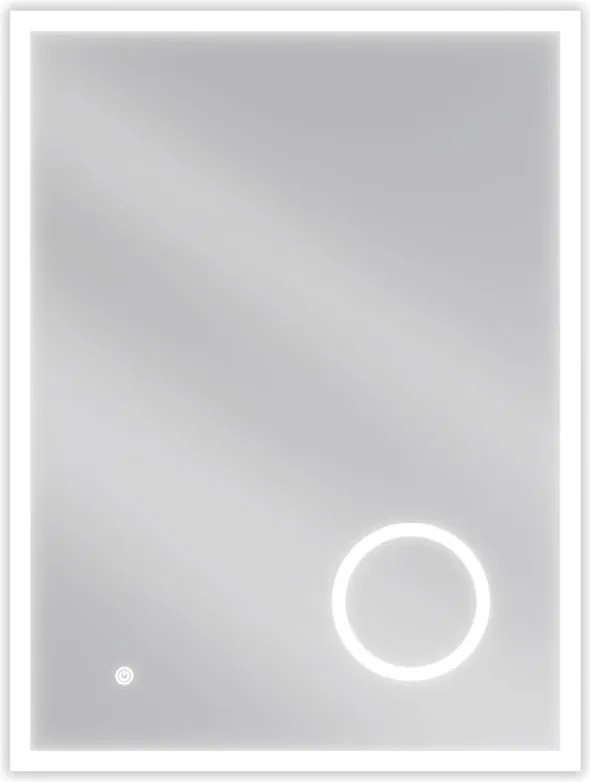 Mexen Kala osvětlené koupelnové zrcadlo s kosmetickým zrcátkem 60 x 80 cm, LED 6000K, anti-fog - 9820-060-080-611-00