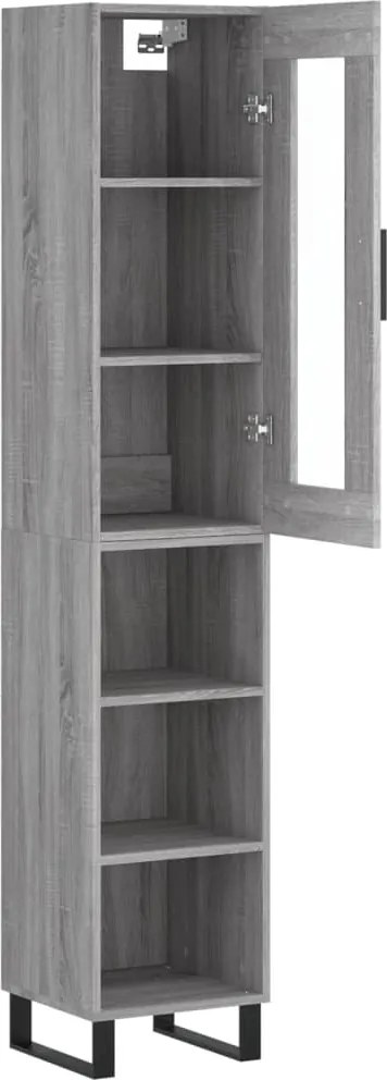 Skříň highboard šedá sonoma 34,5 x 34 x 180 cm kompozitní dřevo 3199391