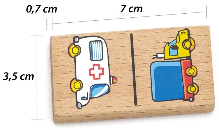 Viga Dětské domino  - dopravní prostředky