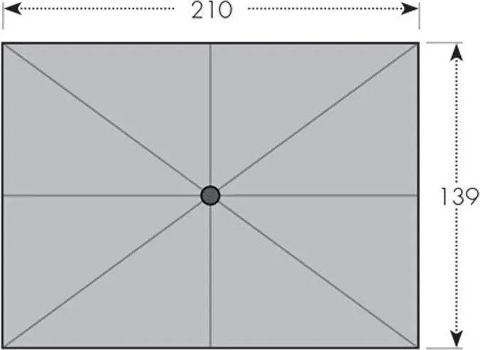 Doppler ACTIVE zahradní slunečník 210 x 140 cm béžová