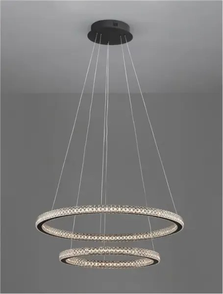 LED lustr Ginevra 60.5 černé