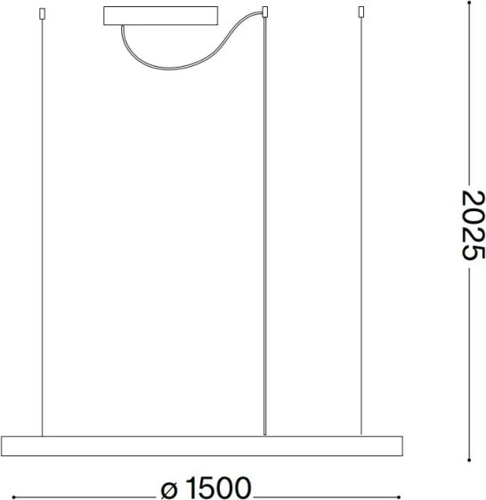 Ideal Lux - LED Lustr na lanku ORACLE SLIM LED/83W/230V 4000K pr. 150 cm bílá