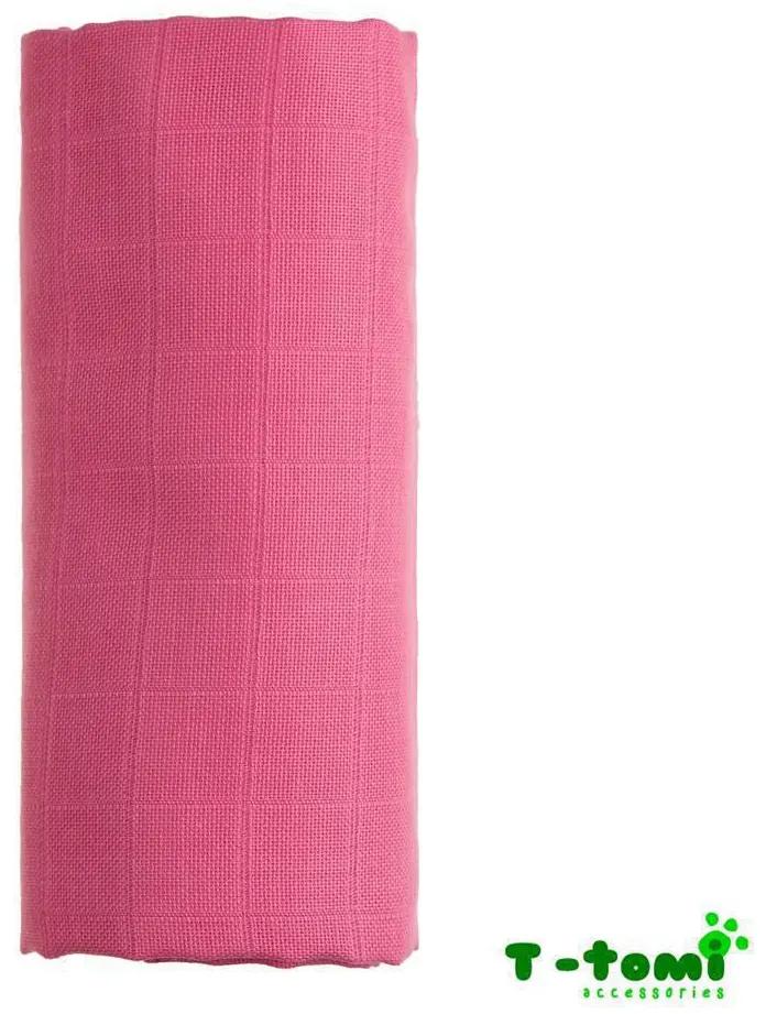 T-tomi Bambusová osuška jednobarevná 80 x 100 cm Růžová