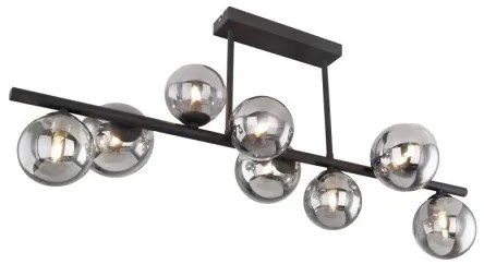 Globo 56133-9d led přisazené stropní svítidlo riha 9x3w | 720lm | g9 | 3000k - černá, kouřová