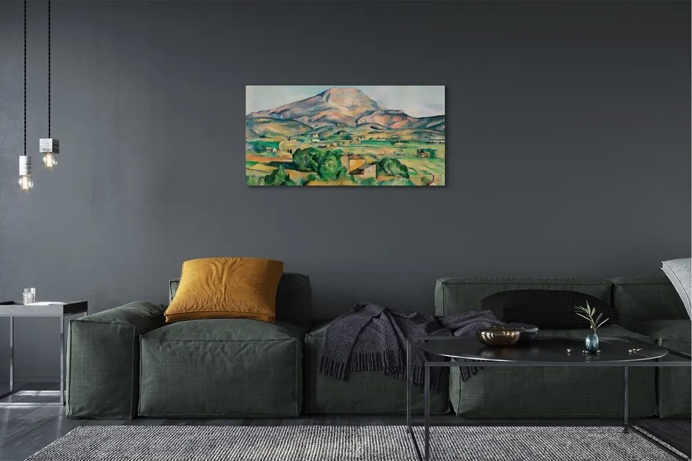 Obrazy na plátně Art louka s výhledem na vrchol 120x60 cm
