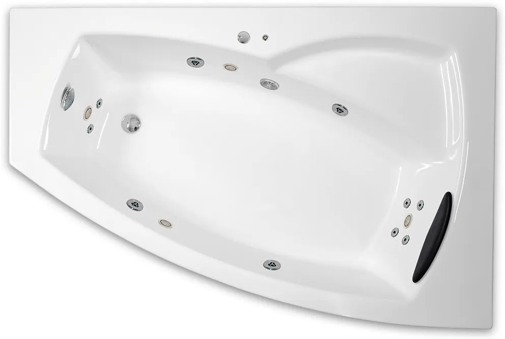 Arttec Thaleila Surf 160 x 105 cm + chromo vana hydromasážní akrylátová pravá PAN04385