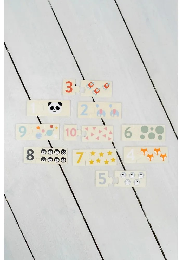 Dřevěné dětské puzzle (počet dílků 20) Numbers – Kindsgut