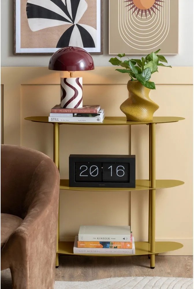 Khaki kovový regál 90x82x28 cm Paris – Leitmotiv