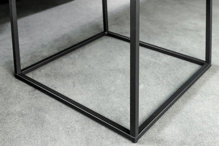 Designový konferenční stolek Haines 45 cm vzor bílý mramor