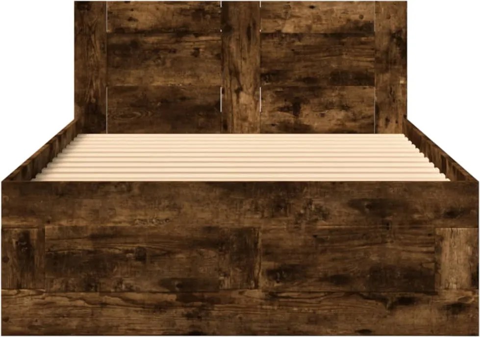 Rám postele s čelem kouřový dub 75 x 190 cm kompozitní dřevo 3295622
