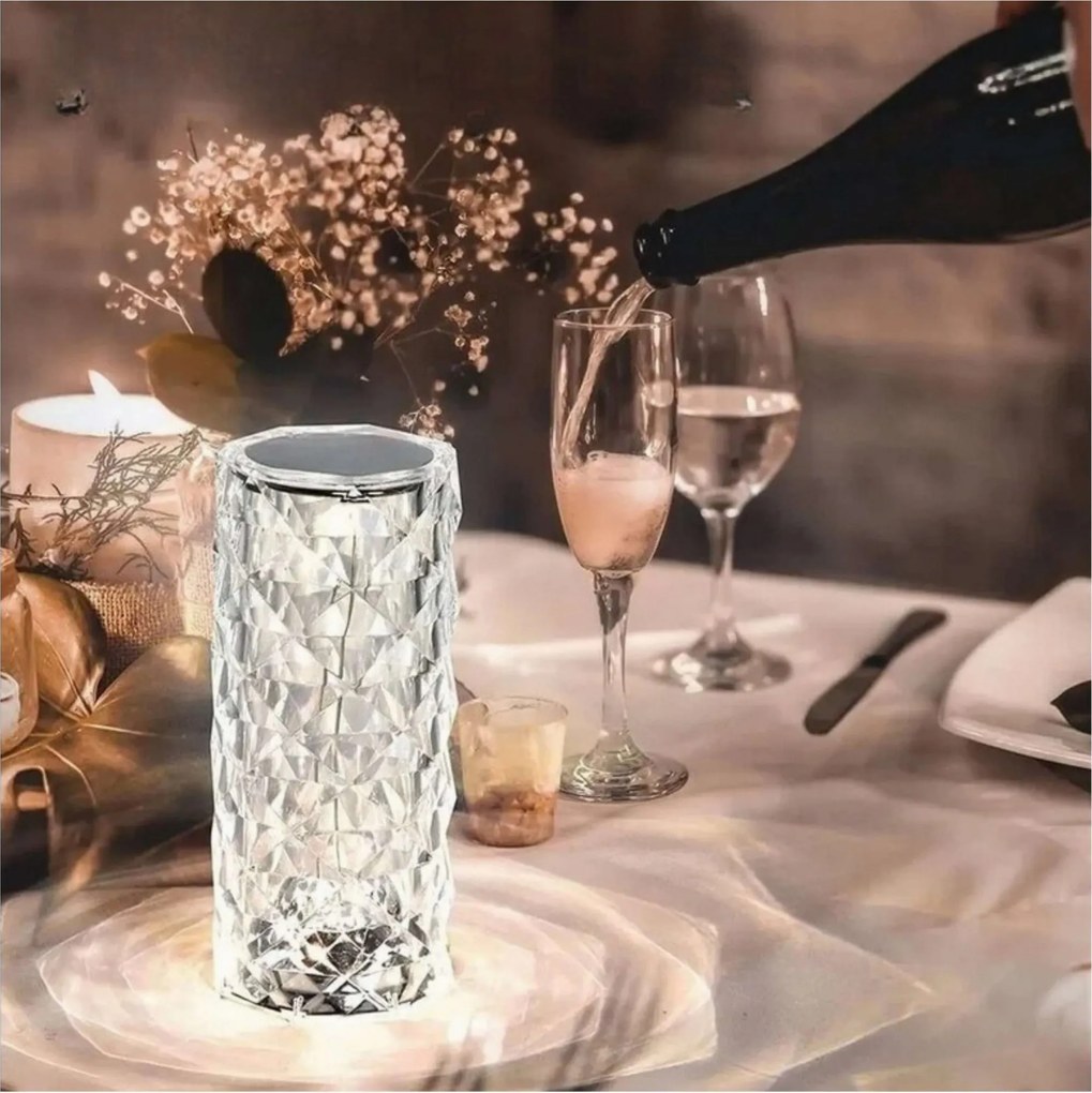 Dekorační LED osvětlení ROSE DIAMOND - 21 cm - multikolor