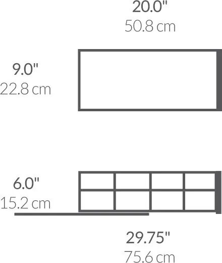 Ocelová přídavná polička – simplehuman