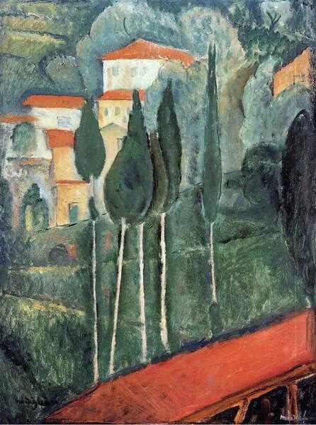 Modigliani, Amedeo - Obrazová reprodukce Landscape, (30 x 40 cm)