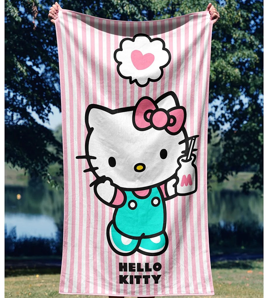 Dětská osuška Hello Kitty Mléčná Svačinka
