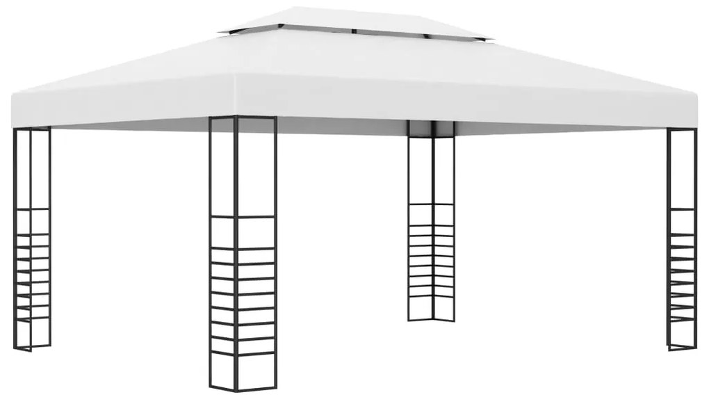 47956 vidaXL Zahradní party stan práškovaná ocel 4 x 3 x 2,7 m bílý