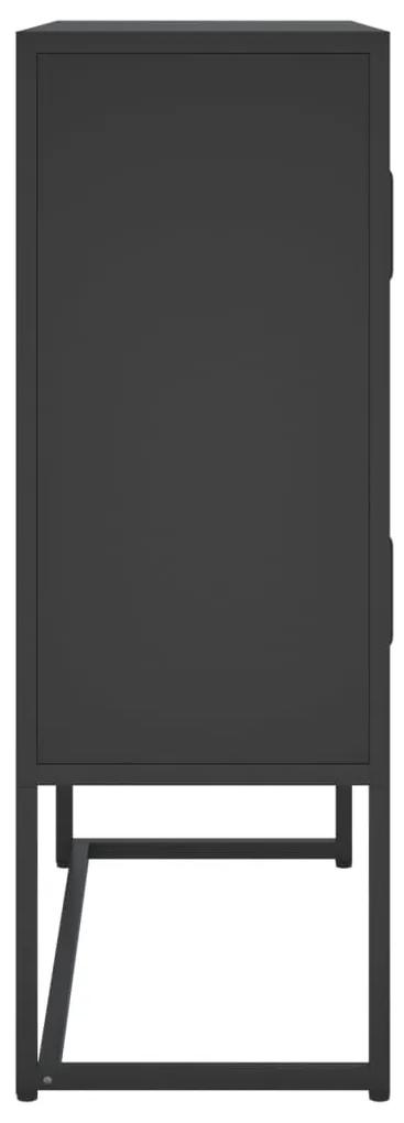 Komoda Nordkil - ocel - 80 x 35 x 100 cm | černá
