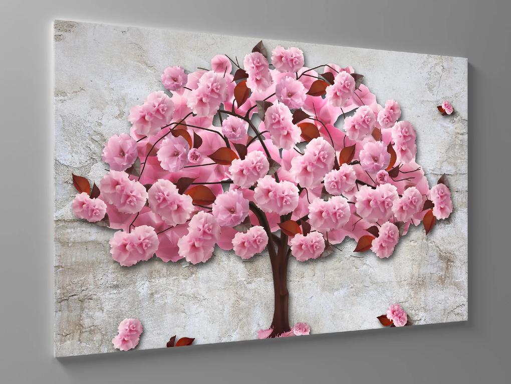 Liox Obraz pohádkový růžový strom Rozměr: 120 x 80 cm