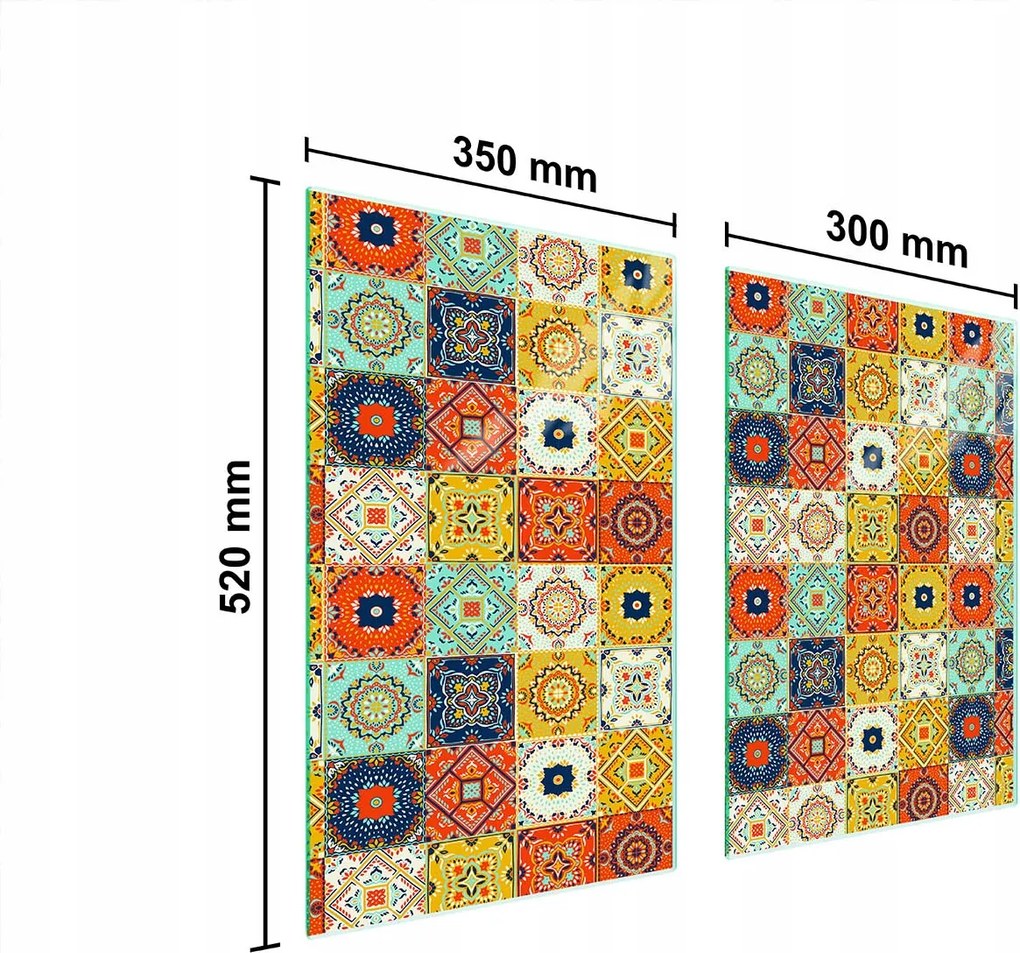Skleněná Ochranná Deska Do Kuchyně 65x52 Mozaika